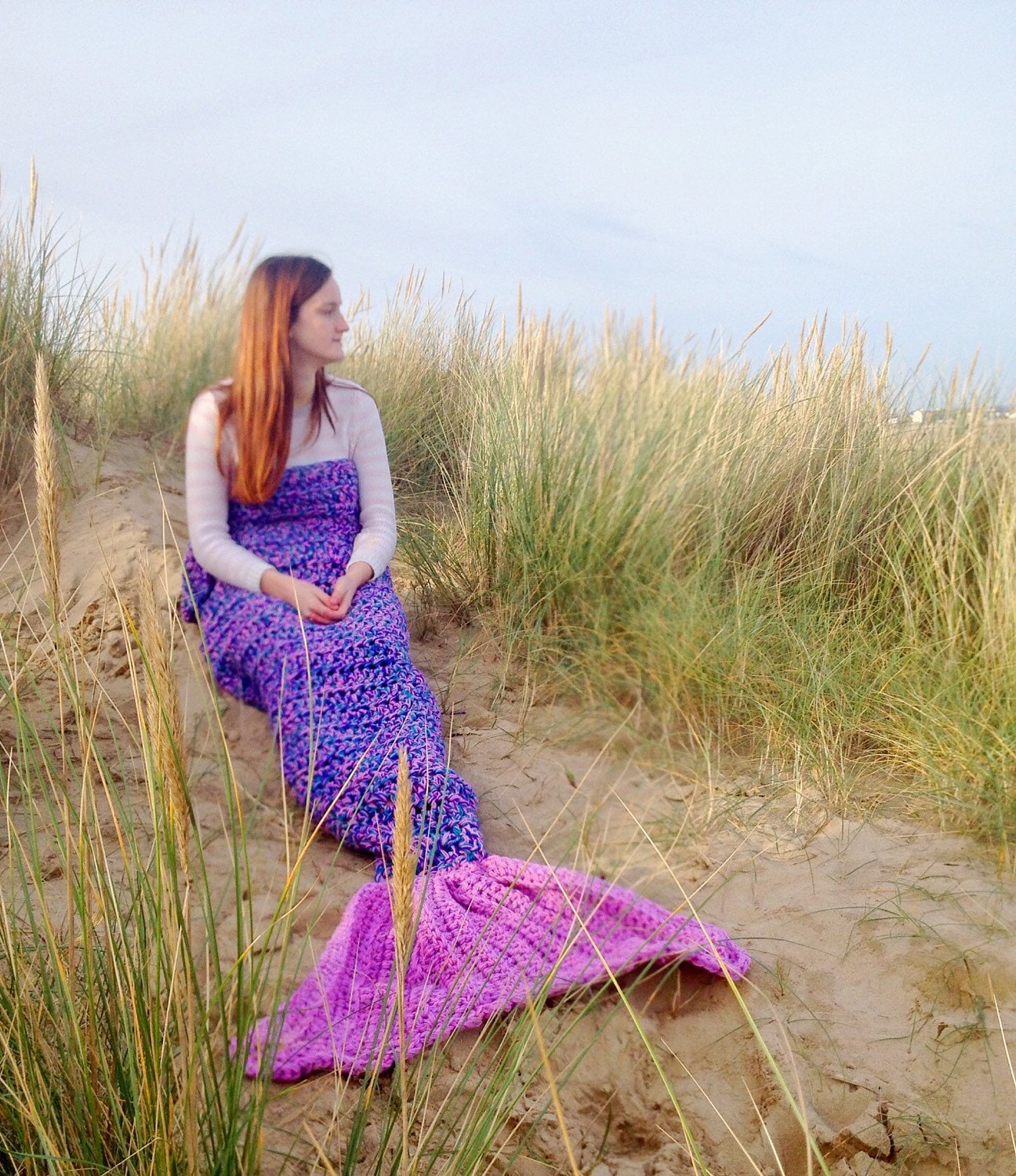 Crochet Mermaid Tail Blanket Chunky Cosy Snuggle Sack in Baby | Etsy