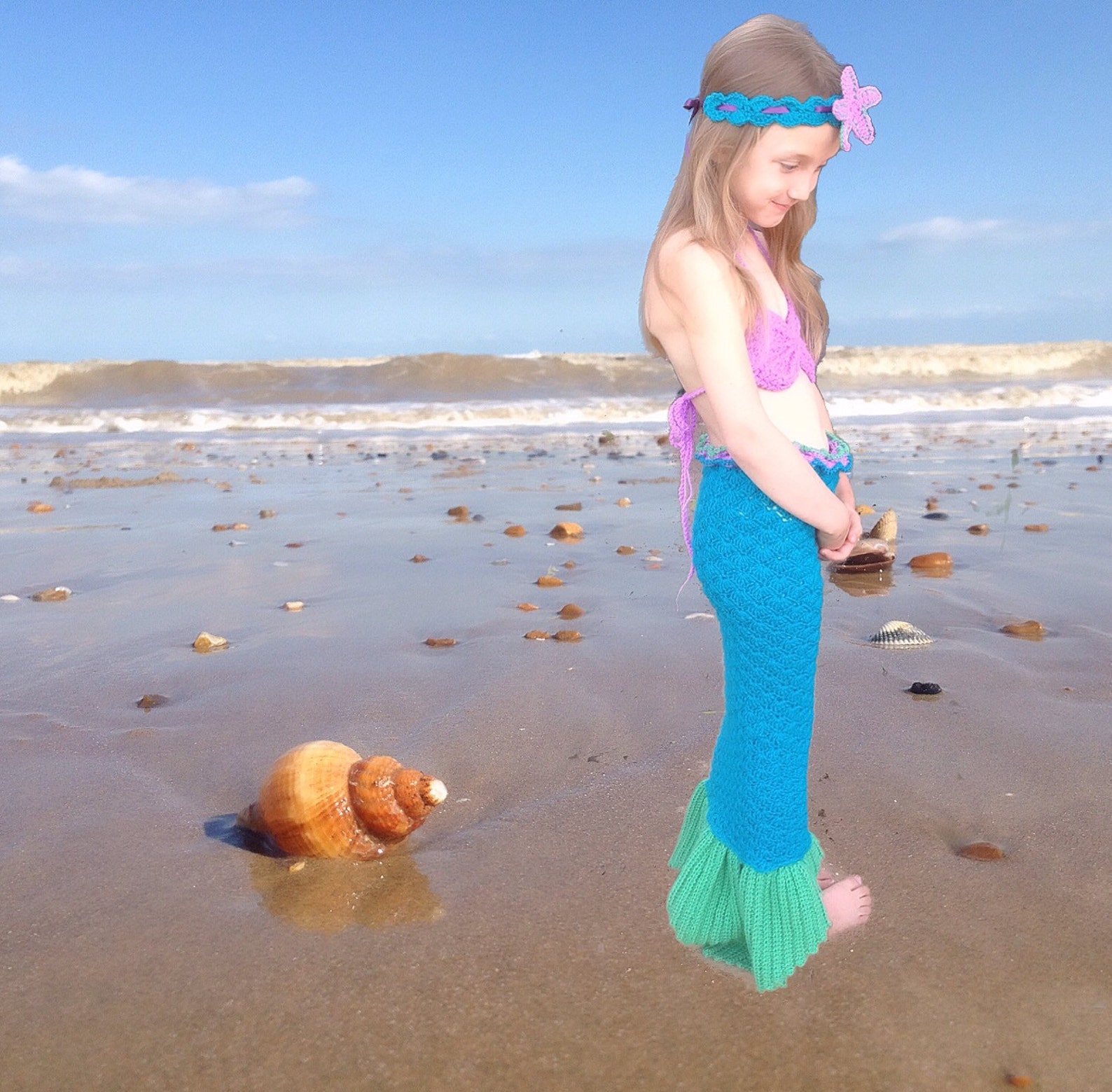 Open Tailed Walkable Mermaid Tail Set Baby Toddler Photo - Etsy