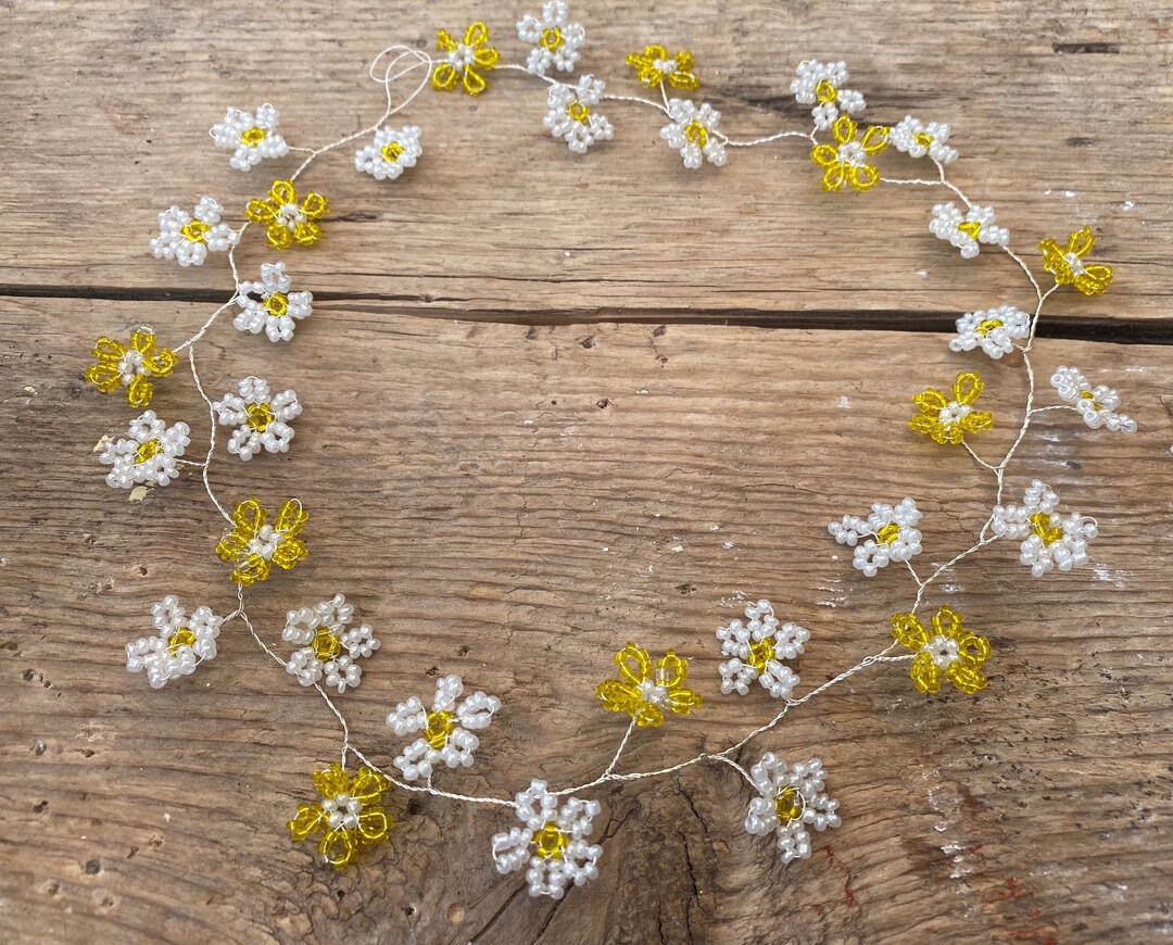 Daisy Chain Hair Vine Bridal Flower Girl Bridesmaid Bride - Etsy