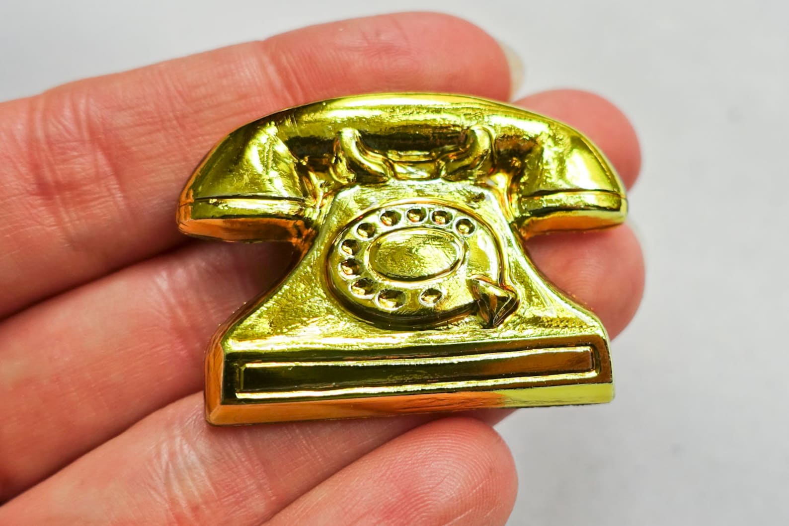 Vintage Telephone Brooch - Etsy