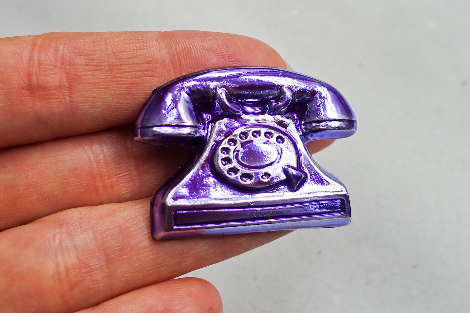Vintage Telephone Brooch - Etsy