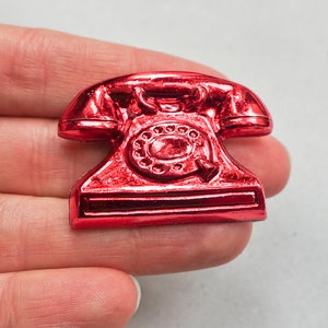 Vintage Telephone Brooch - Etsy