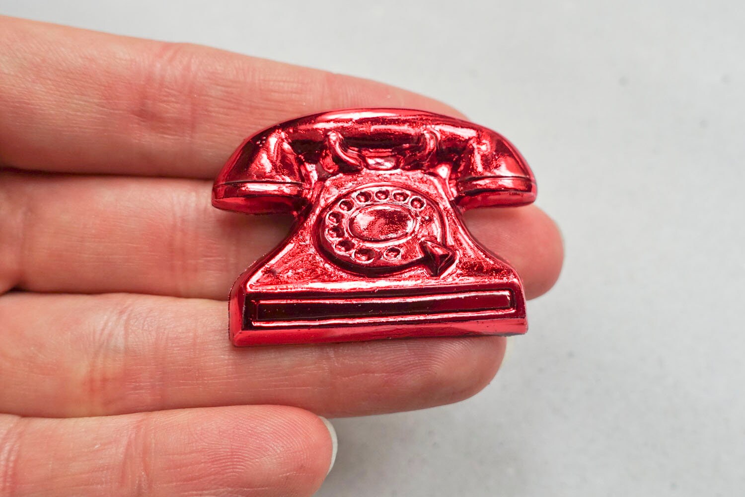 Vintage Telephone Brooch - Etsy
