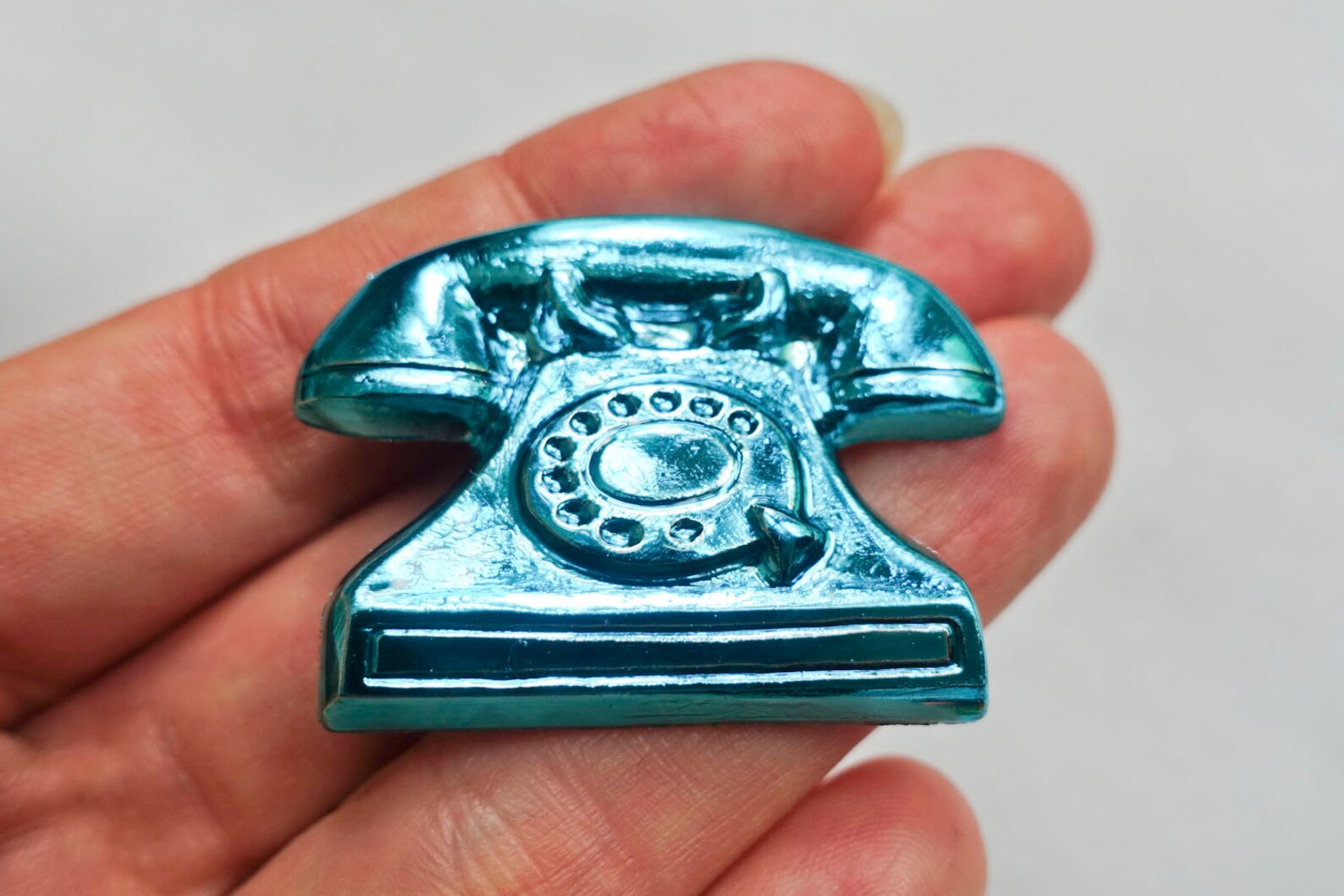 Vintage Telephone Brooch - Etsy