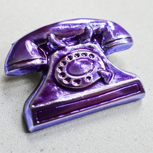 Vintage Telephone Brooch - Etsy