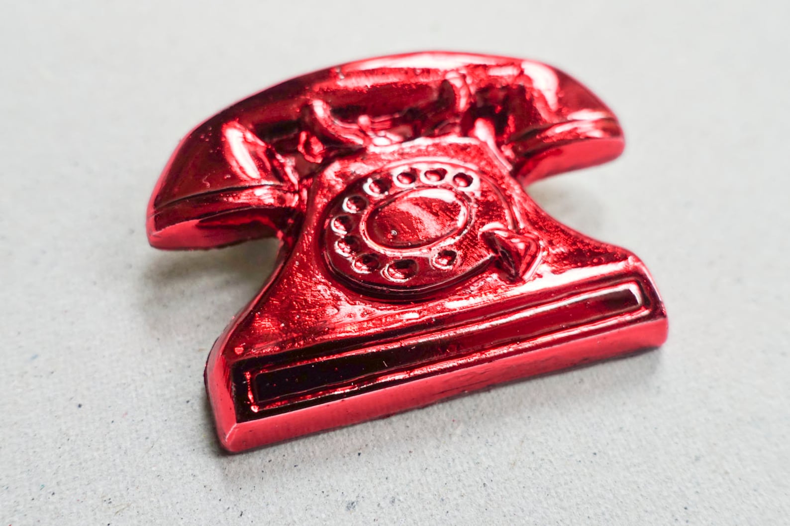 Vintage Telephone Brooch - Etsy