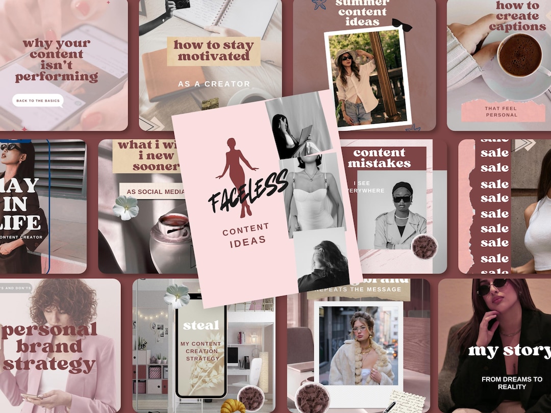 Editable Canva Instagram Templates Post Reel Covers Grid (digital ...