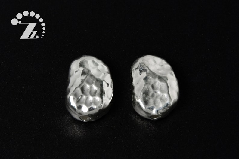 925 Sterling Silver2 pcs Solid 925 Sterling Silver irregular | Etsy