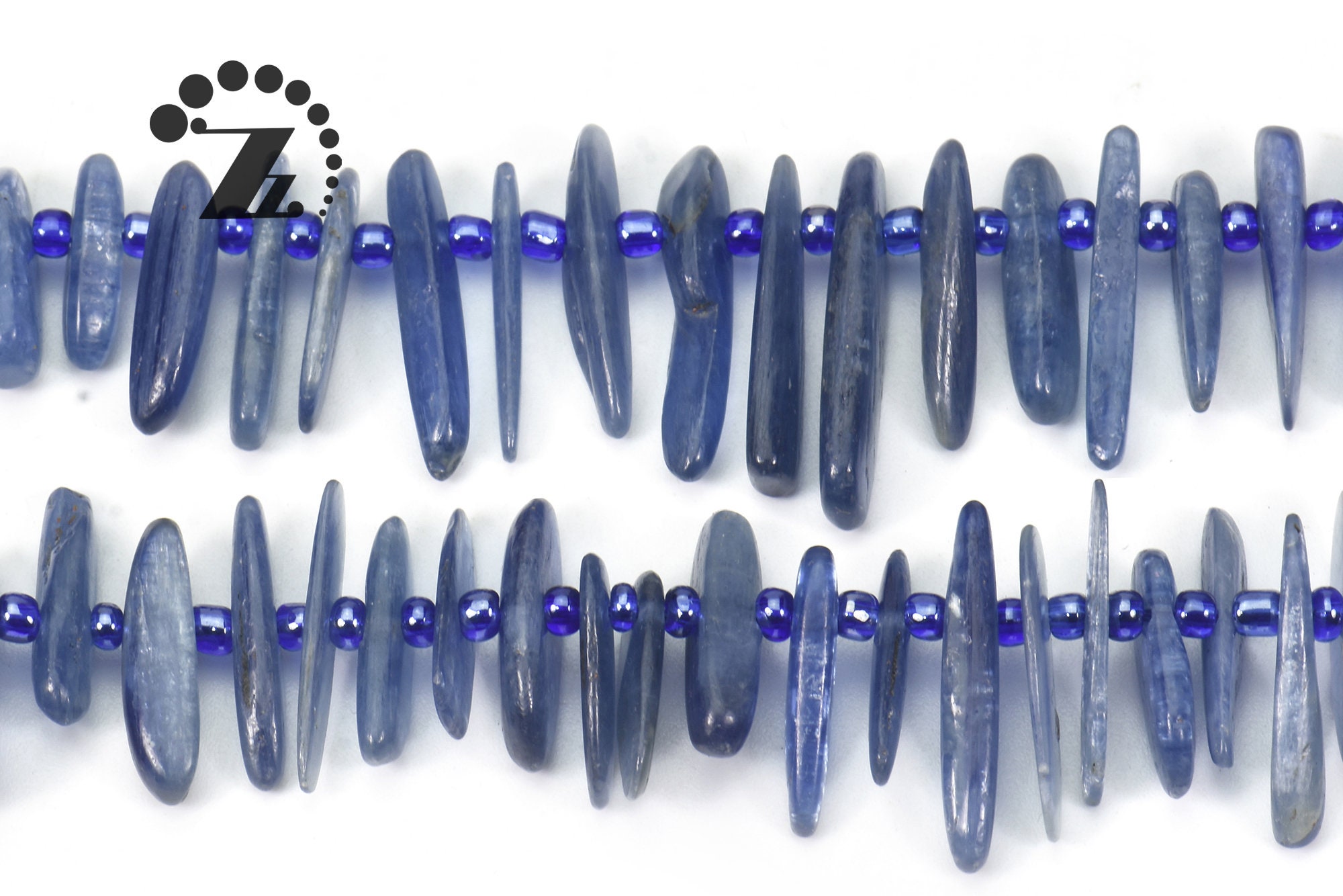 Kyanite graduated smooth stick beadspike beadspointslice | Etsy