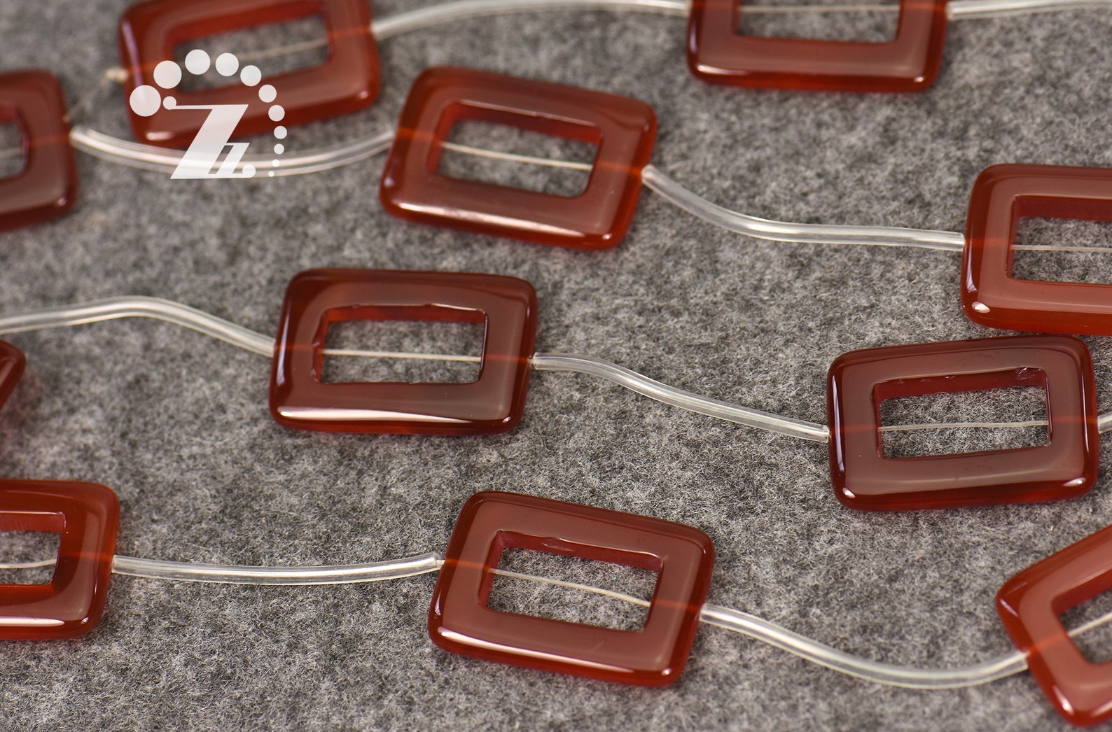 Carnelian Donut Pendant Bead,rectangle Donut Beads,red Agate,agate Bead ...