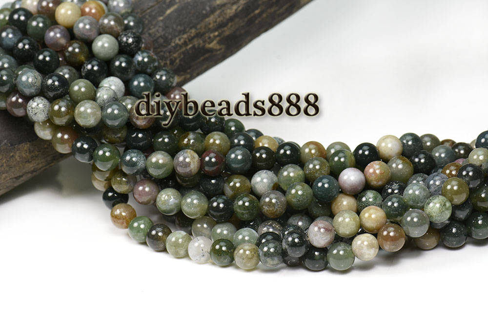 India Agate 15 Inch Full Strand Natural India Agate Smooth - Etsy