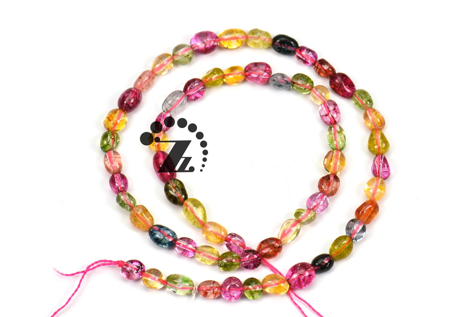 Multicolor Cracked Crystal Quartz Pebble Chips BeadsCrystal | Etsy