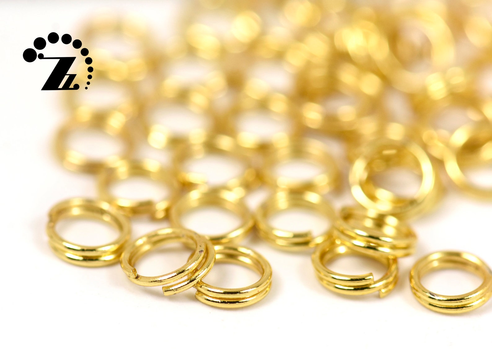 Brass Double Loops Split Open Jump Rings,gold/rose Gold Plated,copper ...