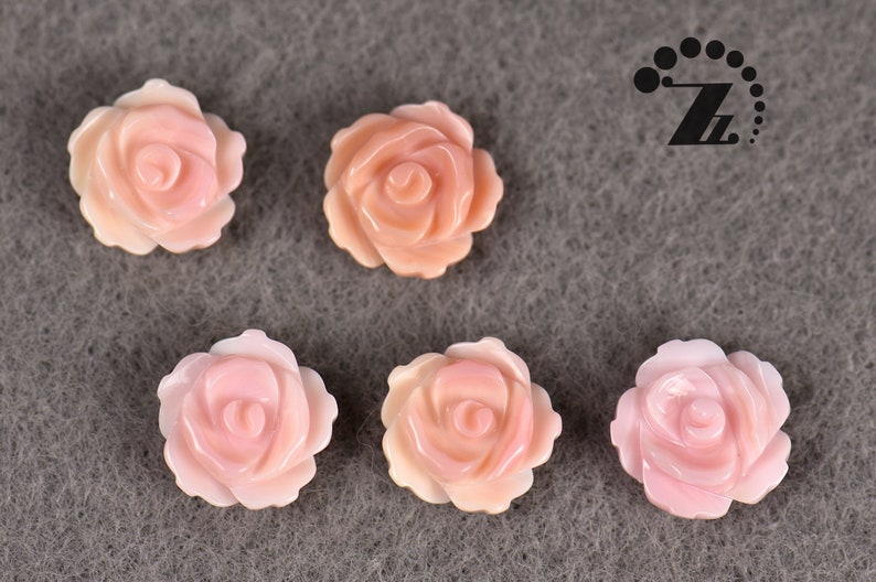 Pink Queen Conch Shell Carved Rose Flower Shell Bead MOP - Etsy