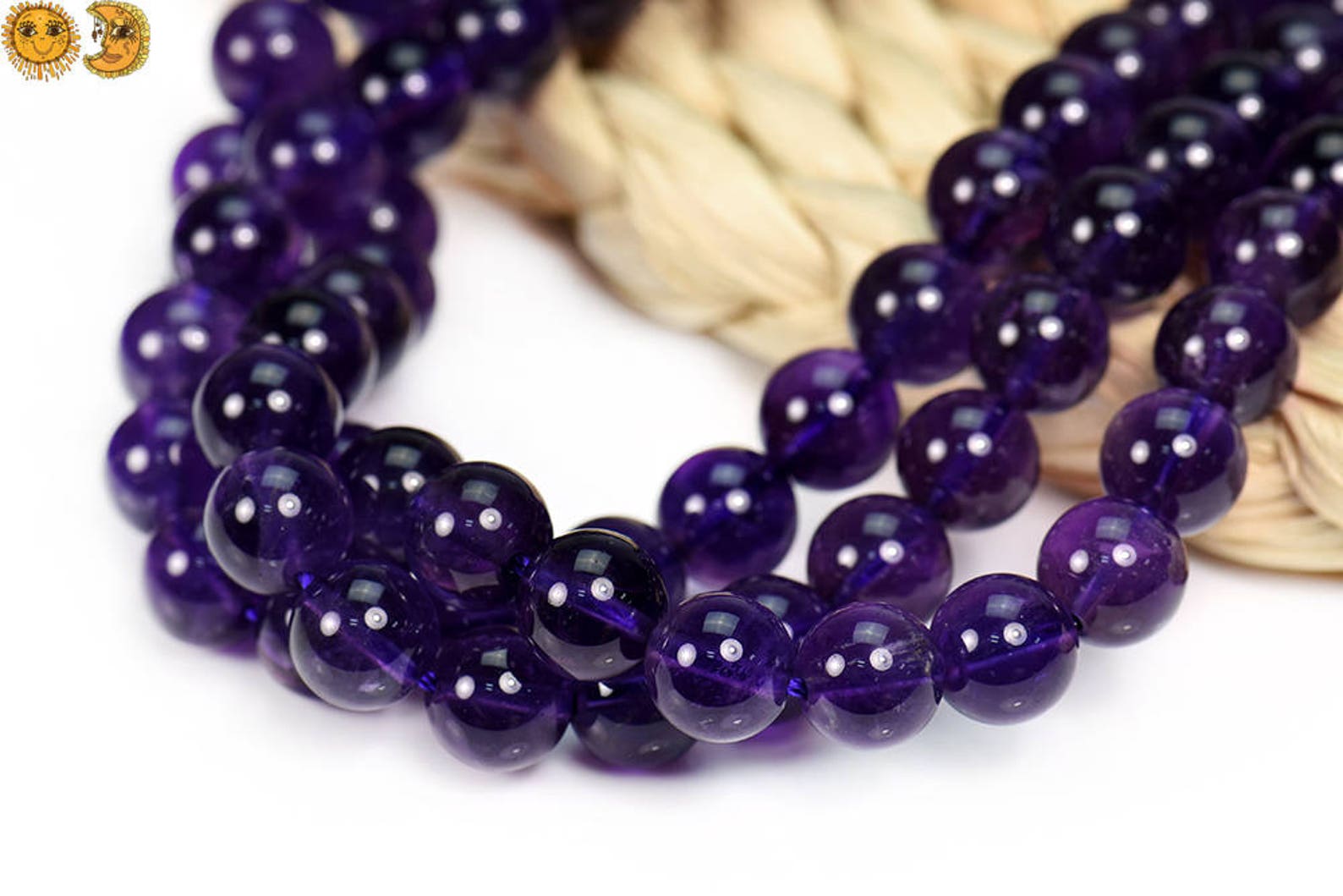 Grade AAA Amethyst Smooth Round Beads,purple Amethyst,crystal Quartz ...
