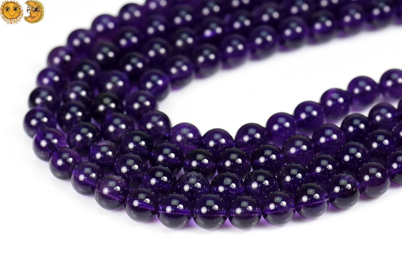 Grade AAA Amethyst Smooth Round Beads,purple Amethyst,crystal Quartz ...