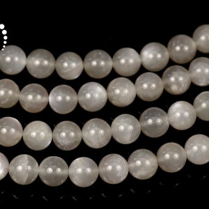 Grey Moonstone Smooth Round Beads,moonstone,gray Moonstone,gemstone,diy ...