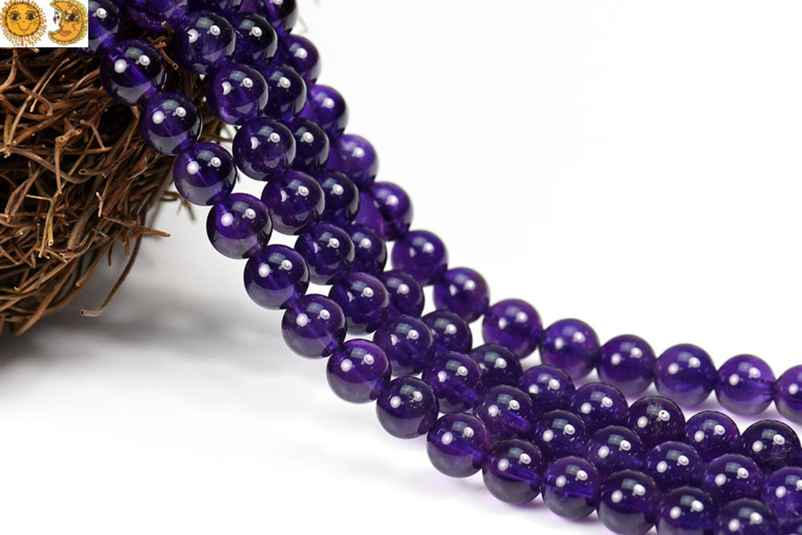 Grade AAA Amethyst Smooth Round Beads,purple Amethyst,crystal Quartz ...