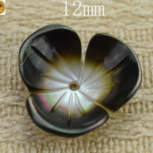 Black Shell10 Pcs of Natural Black Shell Carved Flower - Etsy