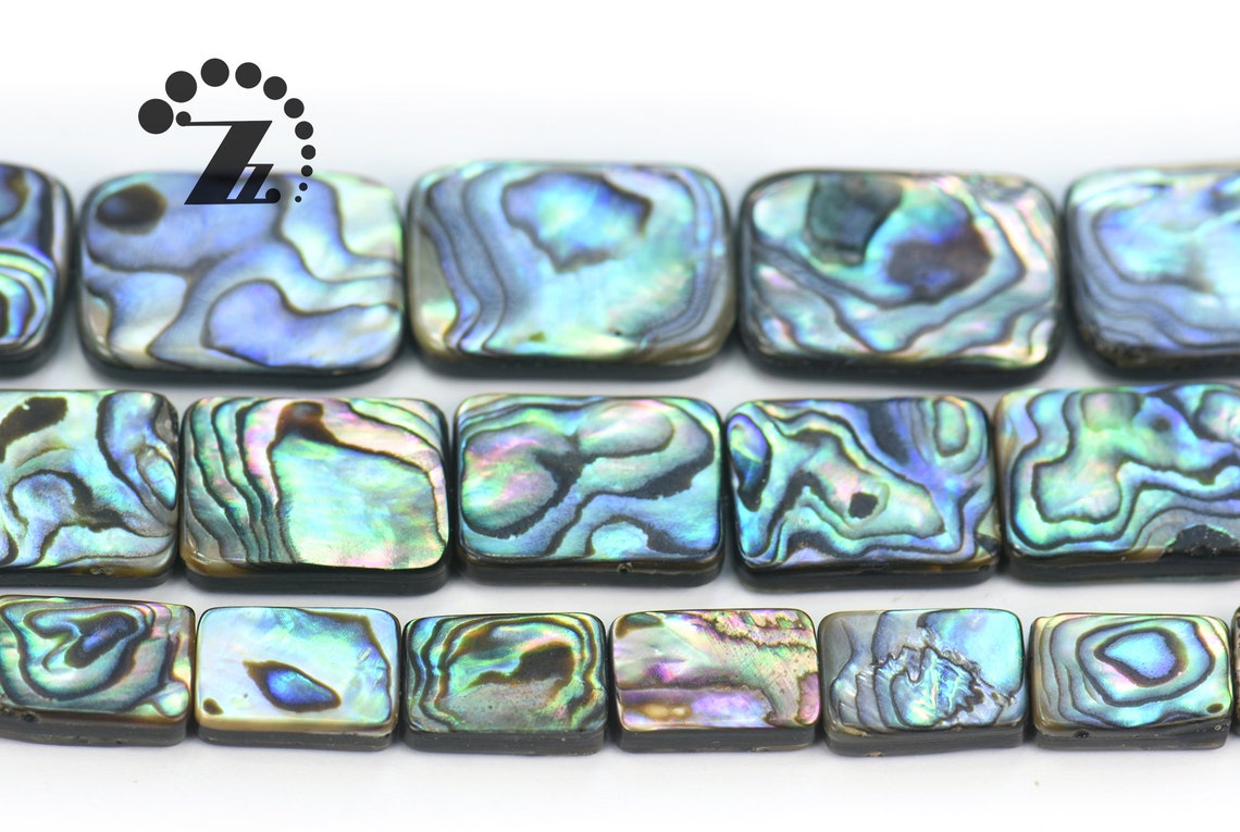 Abalone Shell Smooth Flat Rectangle Bead,oblong Shape,rainbow Abalone ...