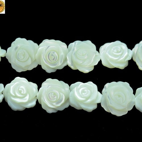 White MOP Carved Double-faced Camellia Flower Shell - Etsy
