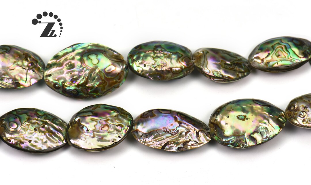 Abalone Shell Nugget Beads Beads,abalone Original Beads, Irregular Oval ...