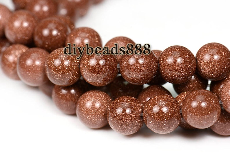 Goldstone15 inch full strand Goldstone smooth round beads 2mm | Etsy