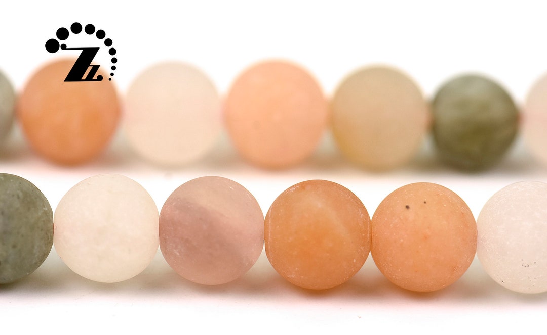 Multicolor Moonstone Matte Round Bead,moonstone,mixed Color,gemstone ...