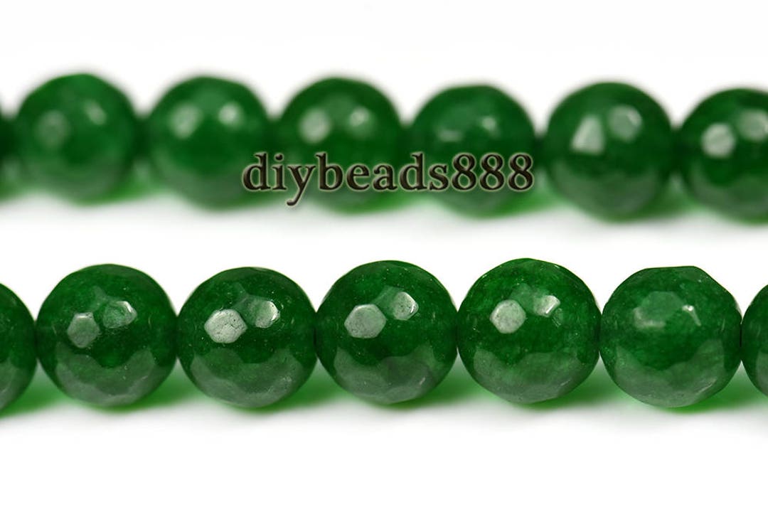 Green Malaysia Jade Faceted Round Beadsmalaysia - Etsy