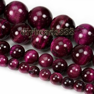 Rose Tiger Eye Smooth Round Beads,tiger Eyes,natural,gemstone,diy Beads ...
