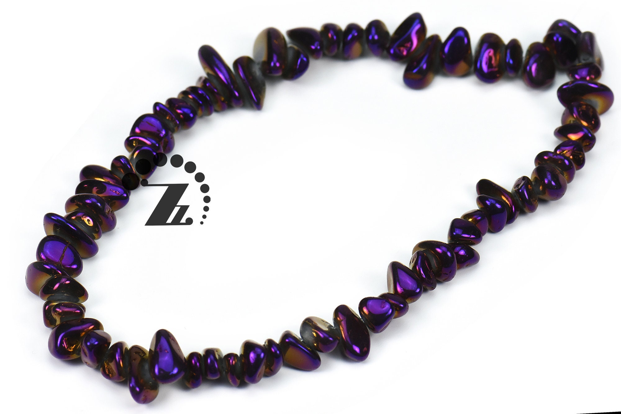 Electroplated Quartz,15" Full Strand Electroplated Crystal Quartz ...