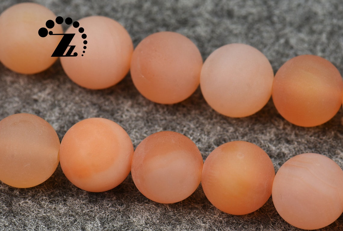 Red Agate matte round beadsAgate beadsfrosted | Etsy