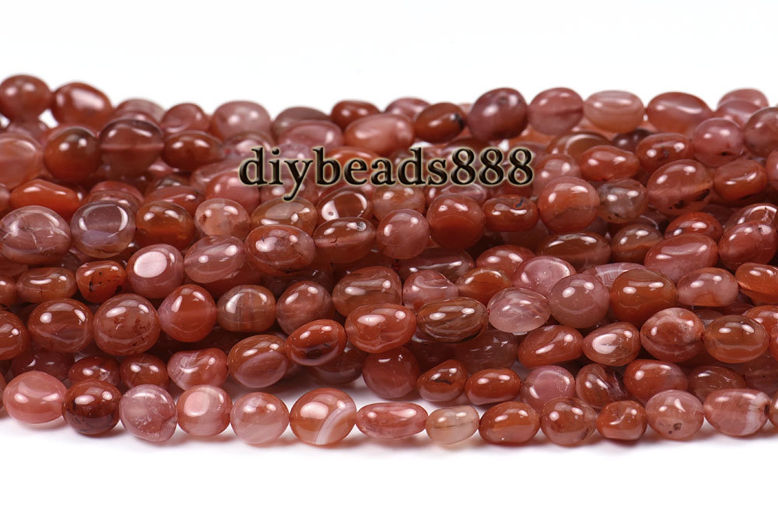 Southern Red Agate15 full strand Natural Southern Red | Etsy