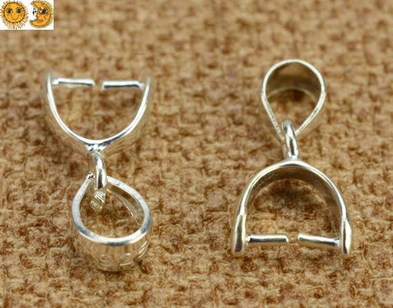 10 pcs Solid 925 Sterling Silver Pinch Bailsfindingjewelry | Etsy