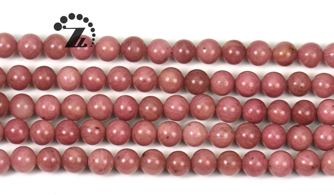 Rhodonite Smooth Round Beads,rhodochrosite,natural,gemstone,diy,jewelry ...