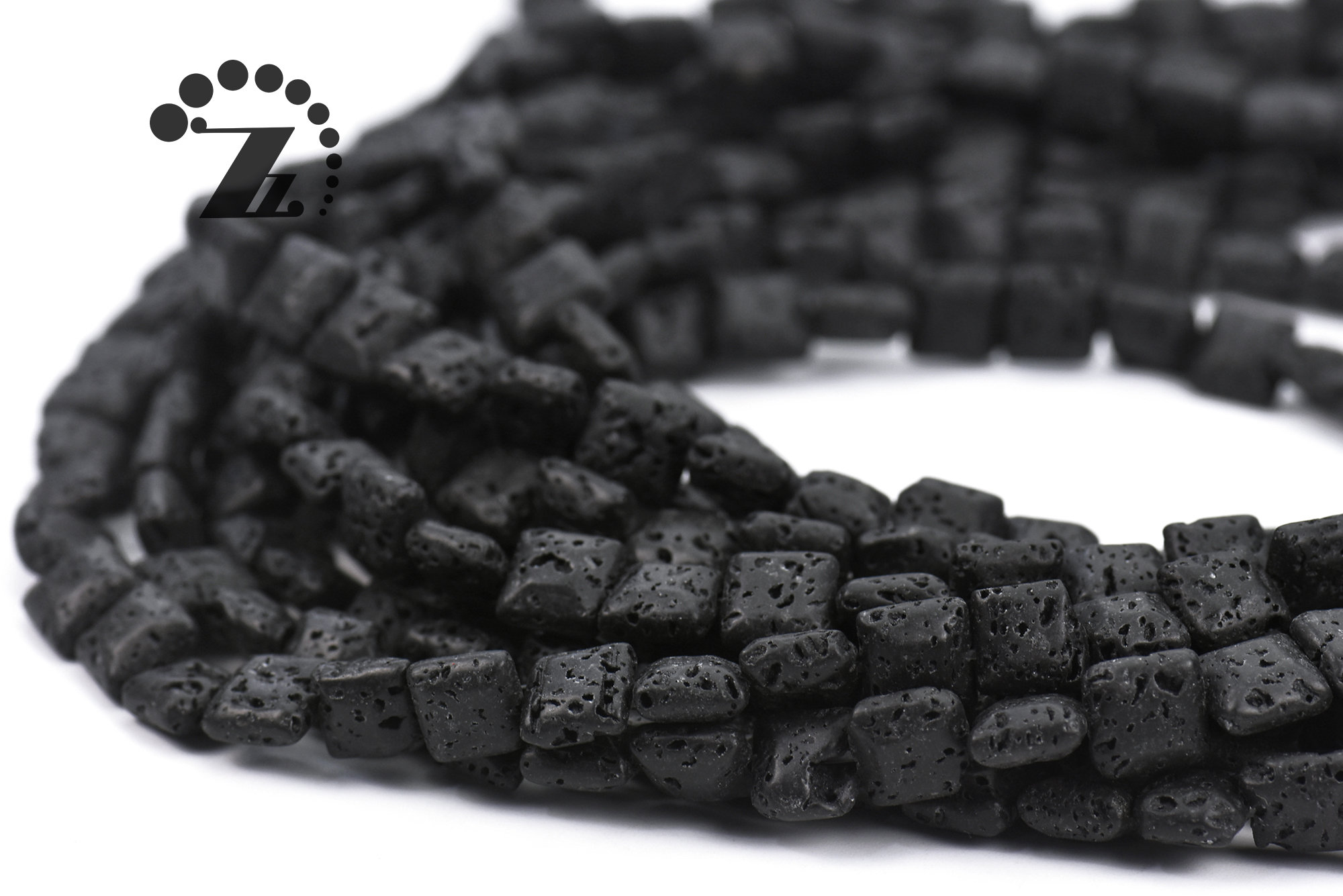 Black Lava Square Beadslavalava Rockgemstonediyjewejry - Etsy