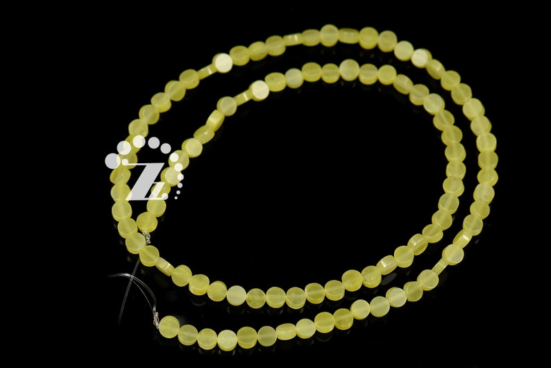 Lemon Jade15 Full Strand Lemon Jade Smooth Coin - Etsy