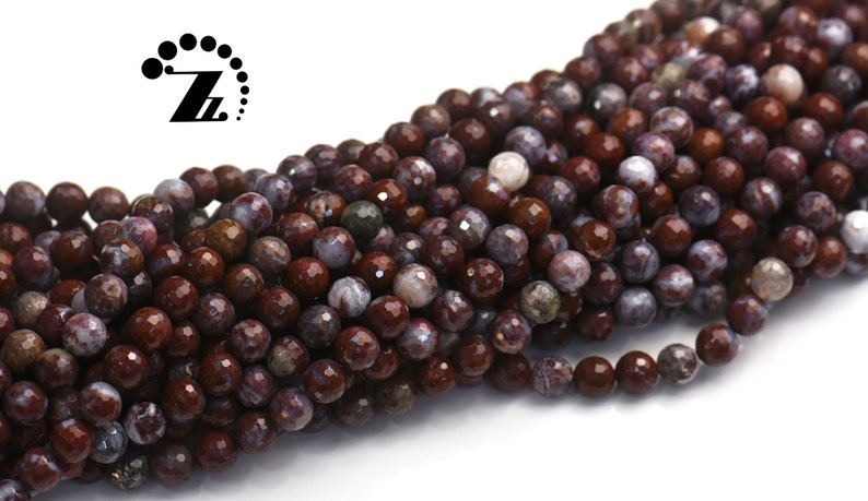 Red Lightning Agatefaceted128 Faces Round Beads Gemstone - Etsy
