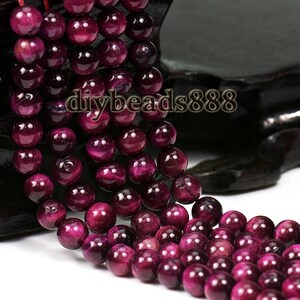 Rose Tiger Eye Smooth Round Beads,tiger Eyes,natural,gemstone,diy Beads ...