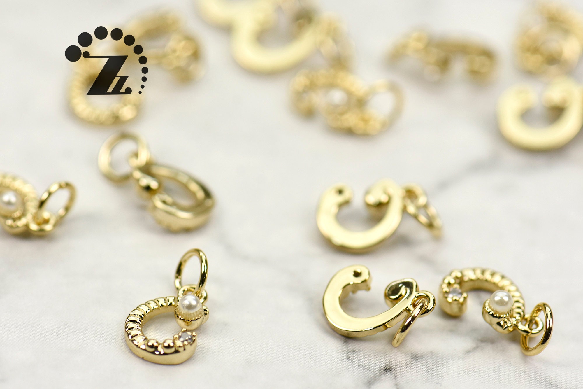 Brass 26 Letter CharmsMicro Pave 26 Letter CharmsLetter | Etsy