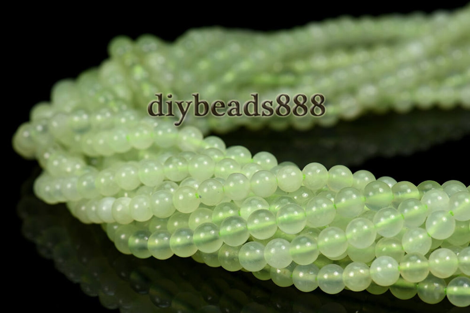 New Jade15 Inch Full Strand Natural New Jade Smooth Round - Etsy