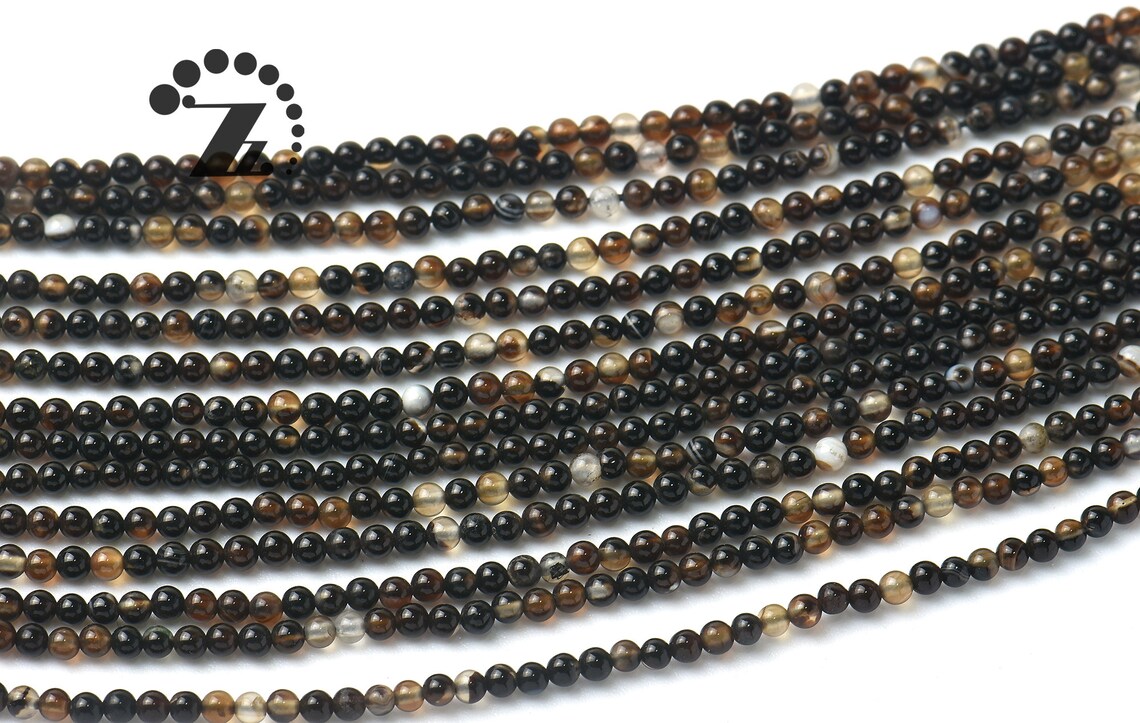 Brown Agate smooth round beadsCoffee AgateAgate | Etsy