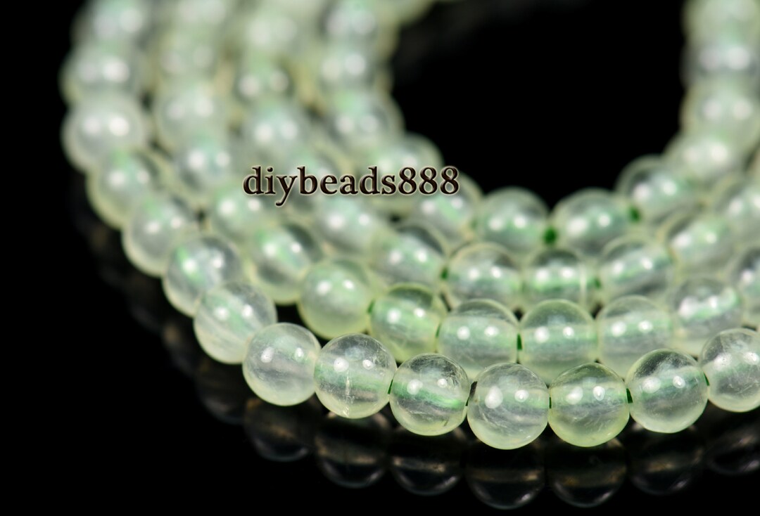 Prehnite15 Inch Full Strand Natural Green Prehnite Smooth - Etsy
