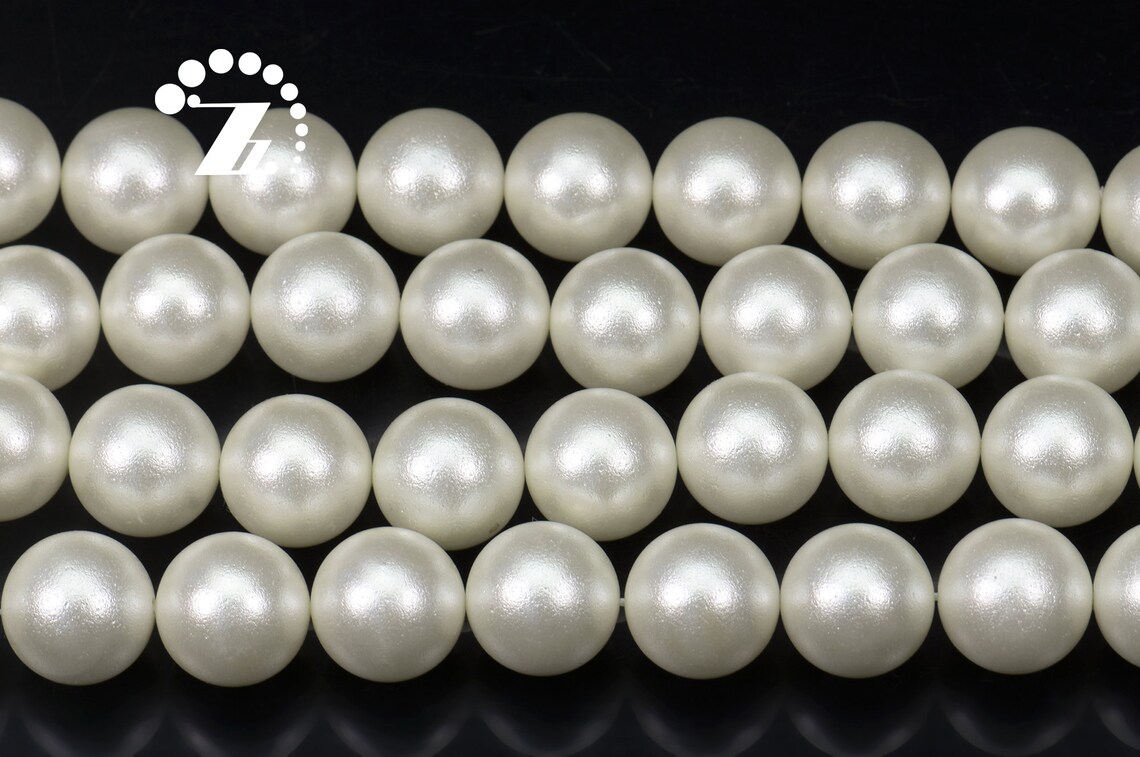 Shell Pearl15 Full Strand Shell Pearl Matte Round - Etsy