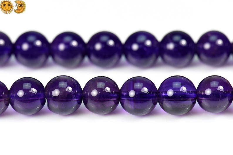 Grade AAA Amethyst Smooth Round Beads,purple Amethyst,crystal Quartz ...