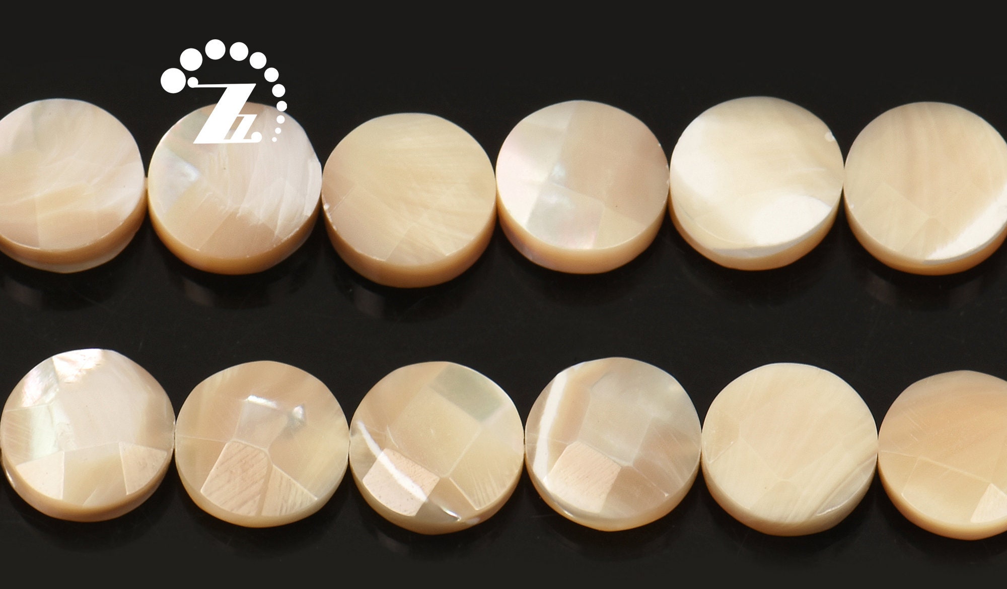 Yellow MOP Faceted Coin beadsMOPMother of pearlSea | Etsy