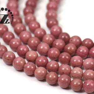 Rhodonite Smooth Round Beads,rhodochrosite,natural,gemstone,diy,jewelry ...