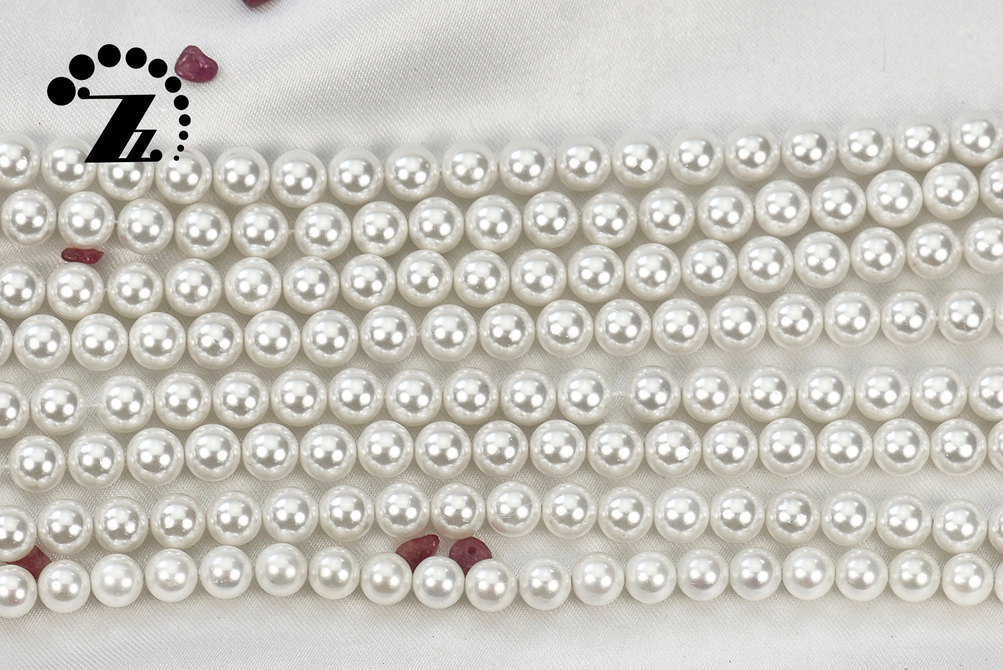 Shell Pearl Smooth Round Beads,white Shell Pearls Beads,natural,diy ...