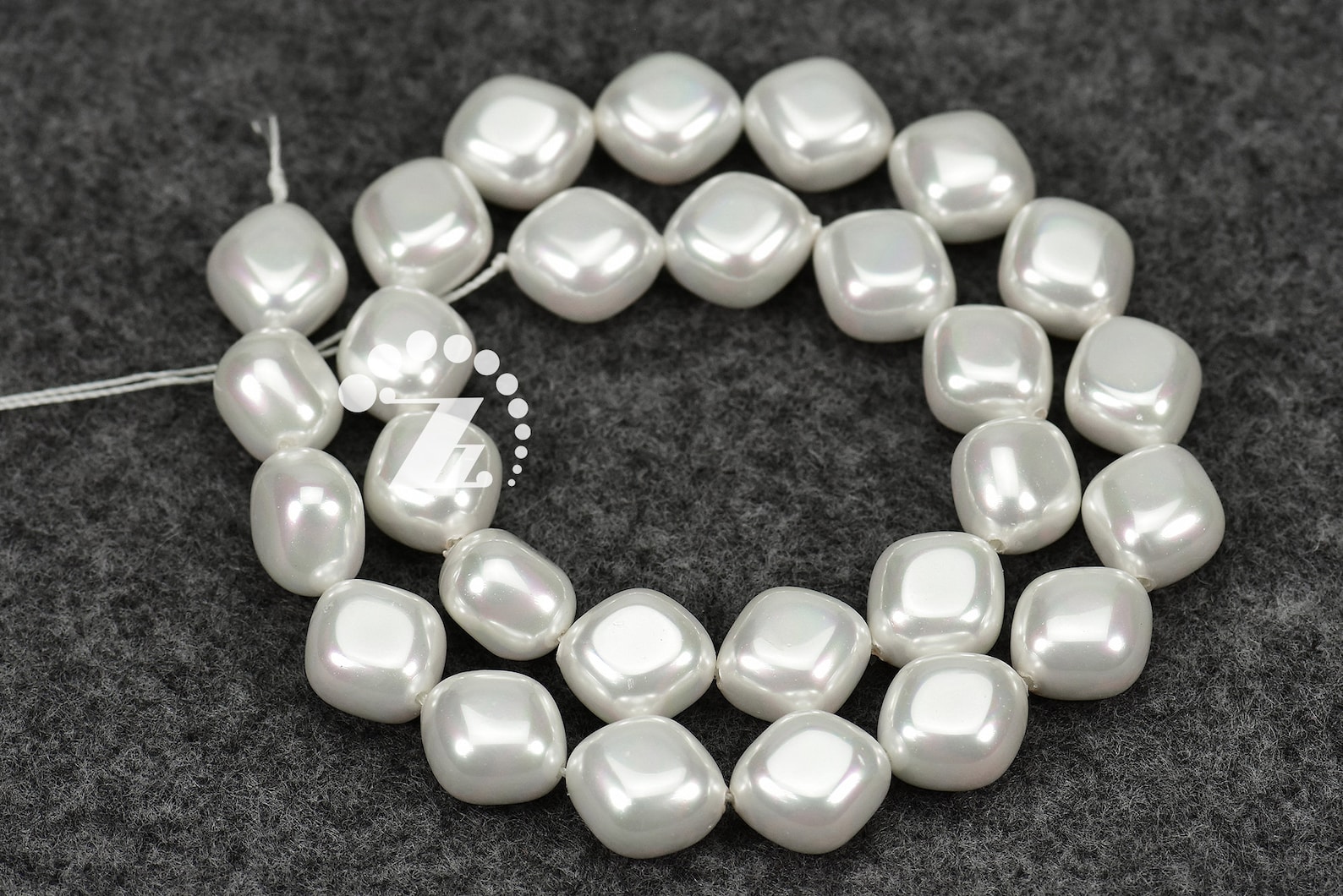 Shell pearl15 full strand sea shell pearl smooth | Etsy