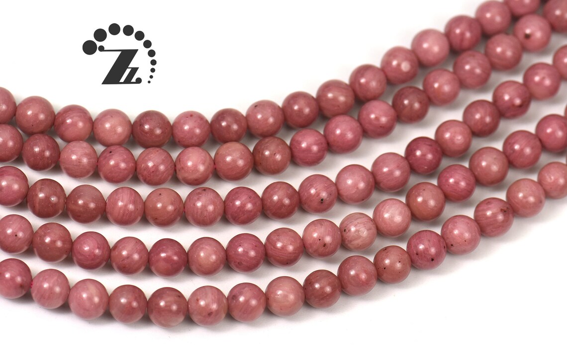 Rhodonite Smooth Round Beads,rhodochrosite,natural,gemstone,diy,jewelry ...